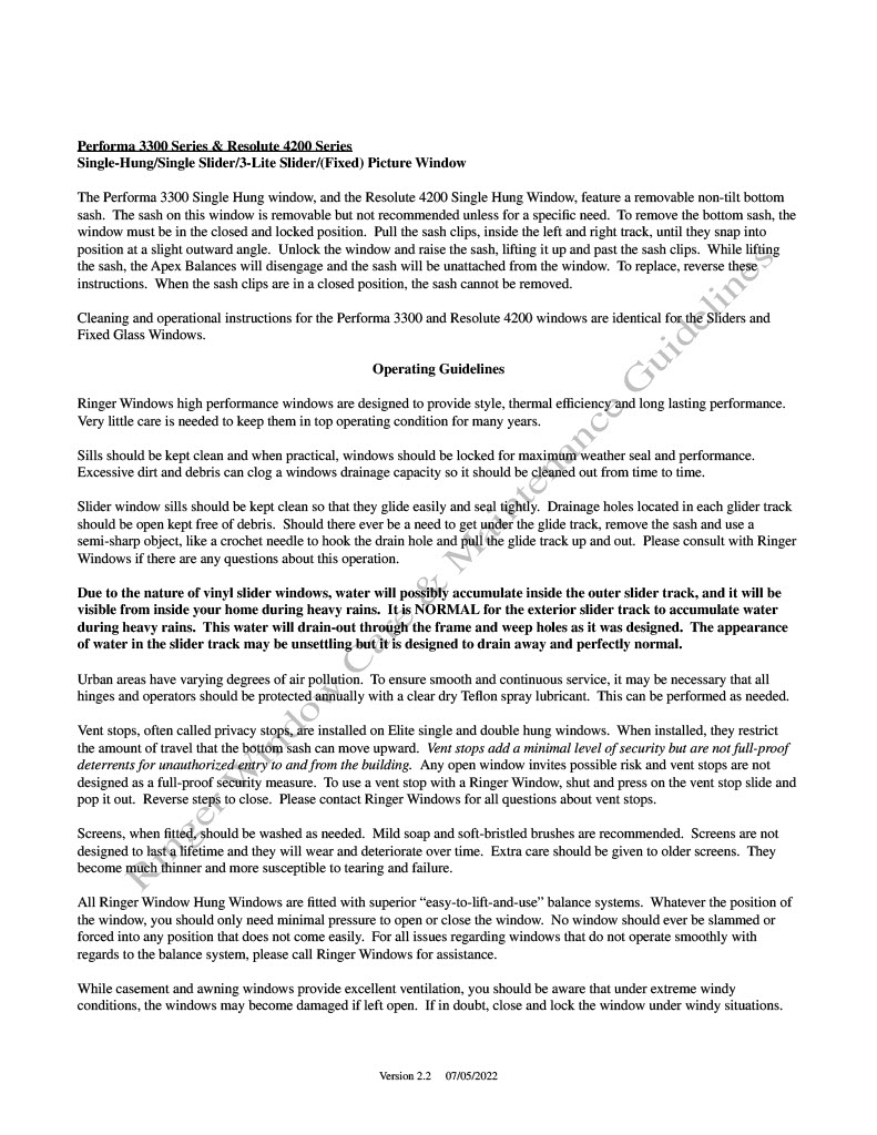 SS 4016 T - Ringer Windows - Official Site